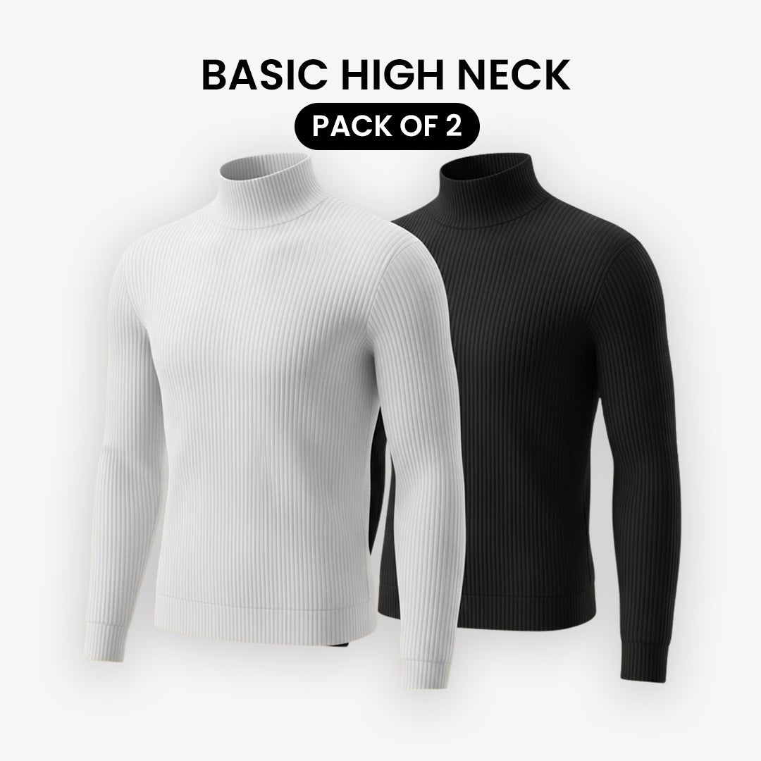 Pack Of 2 Basic High Neck – NJ Mens