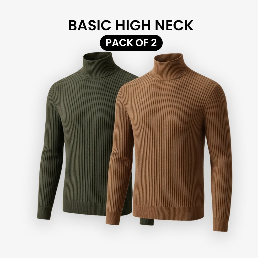 Pack Of 4 Basic High Neck – NJ Mens